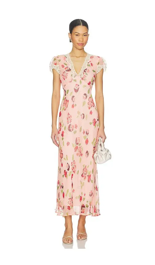 Rixo Clarice Dress - Rose