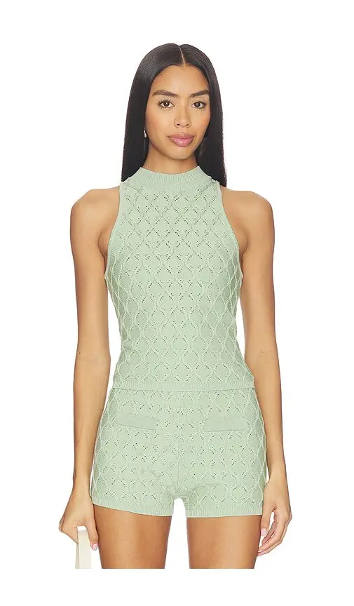 Devon Windsor Renatta Knit Mockneck Tank Top - Sage