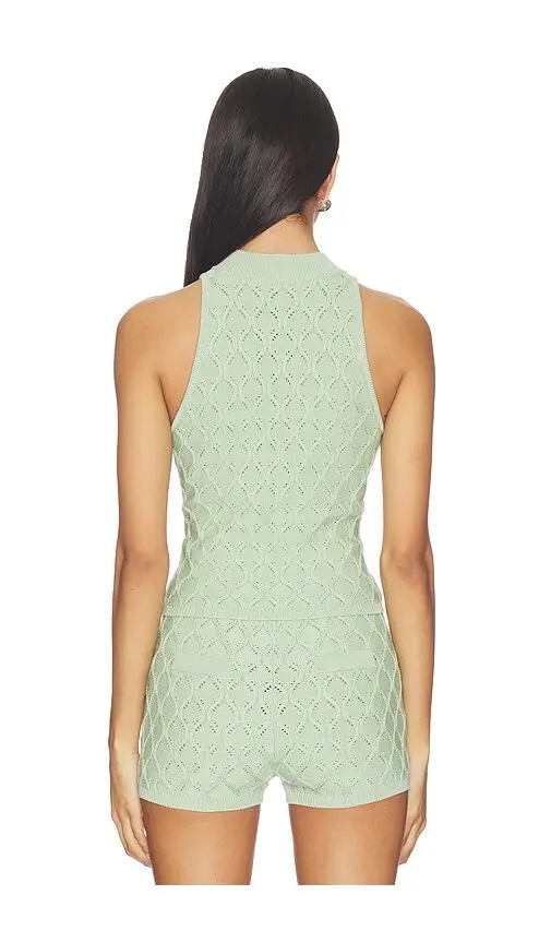 Devon Windsor Renatta Knit Mockneck Tank Top - Sage