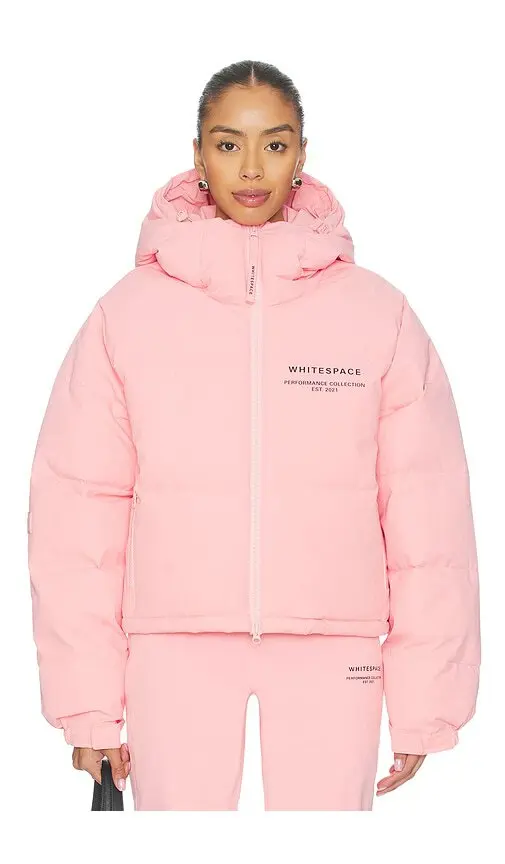 WHITESPACE Cropped Puffer Jacket With Drawstring Hood