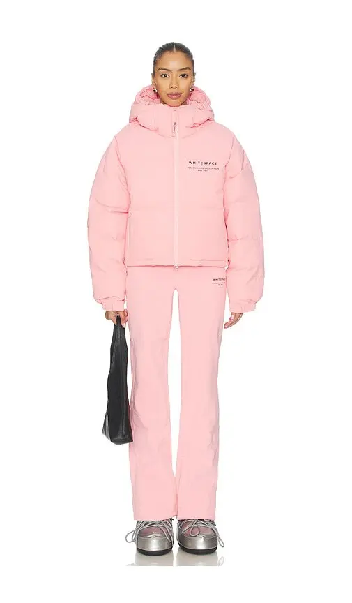 WHITESPACE Cropped Puffer Jacket With Drawstring Hood