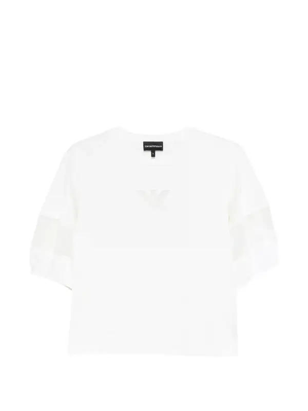 Emporio Armani Logo Appliqué Short-sleeve T-shirt - White