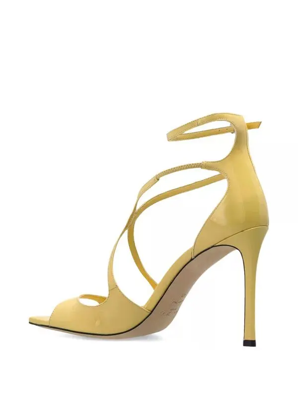 JIMMY CHOO Azia 95 Cross-strap Sandals - Yellow