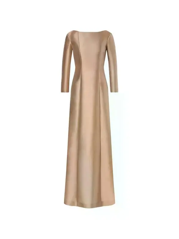 Alberta Ferretti Long-sleeve Evening Dress