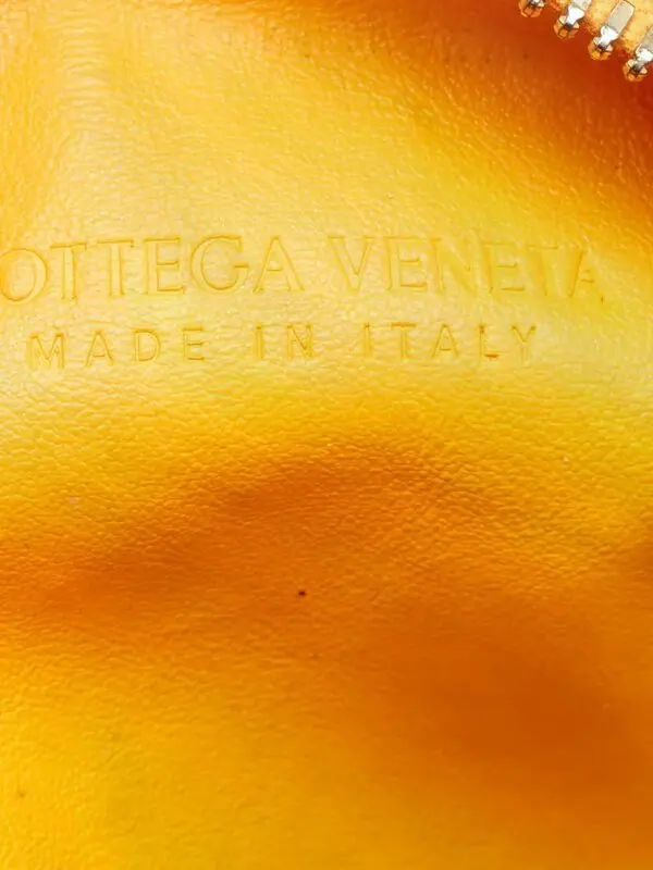 Bottega Veneta Mini Bv Jodie Woven-leather Handbag - Orange