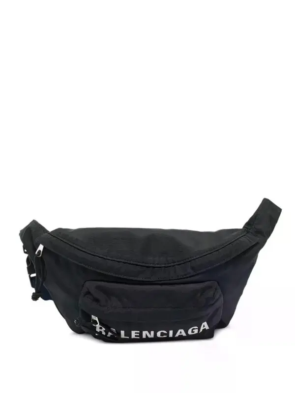 Balenciaga Logo-detail Belt Bag - Black