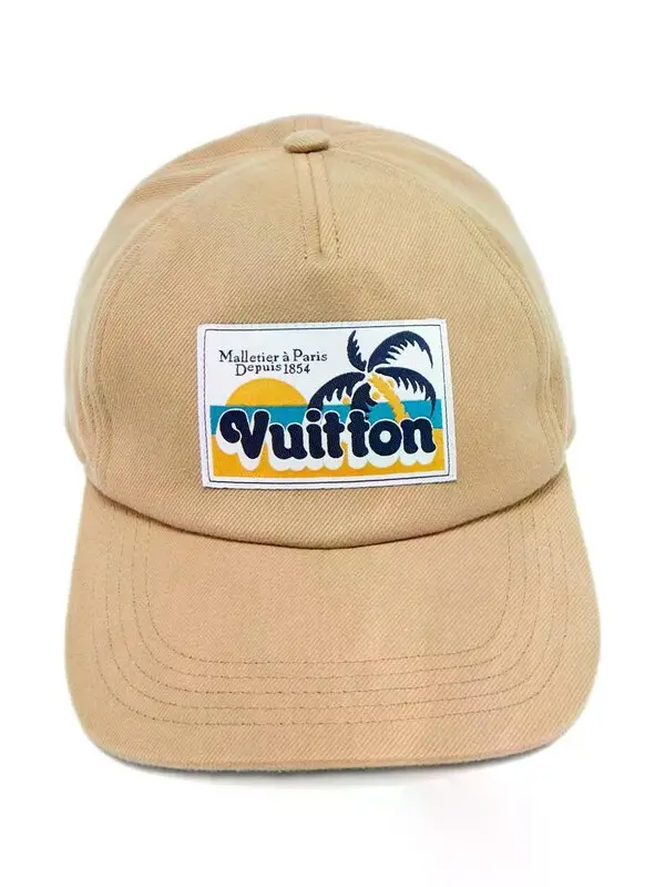 LOUIS VUITTON Palm Tree Patch Baseball Cap - Neutrals