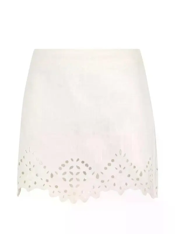 Isabel Marant Eyelet-detail Mini Skirt - White