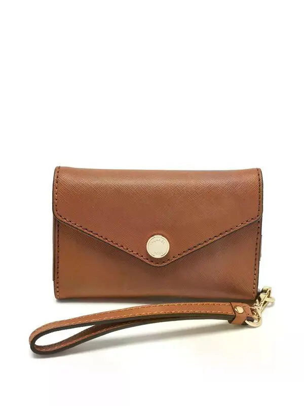 Michael Kors Wristlet Leather Wallet - Brown