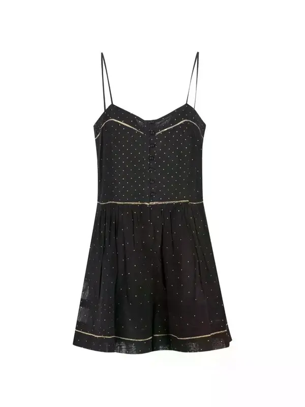 Isabel Marant Vickie Polka-dot Romper - Black