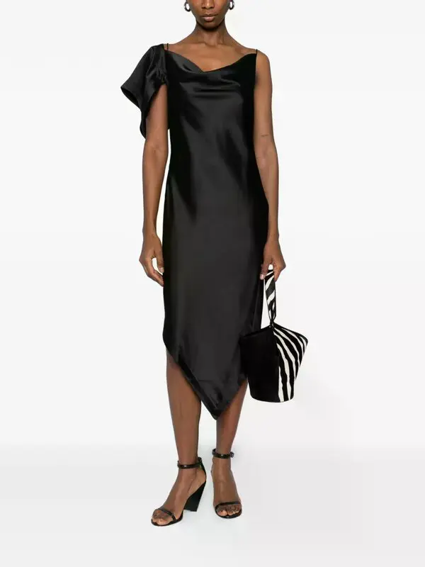 IRO PARIS Thiana Asymmetric Midi Dress - Black