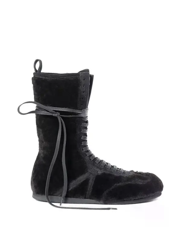 ANN DEMEULEMEESTER Shearling Lace-up Sneakers