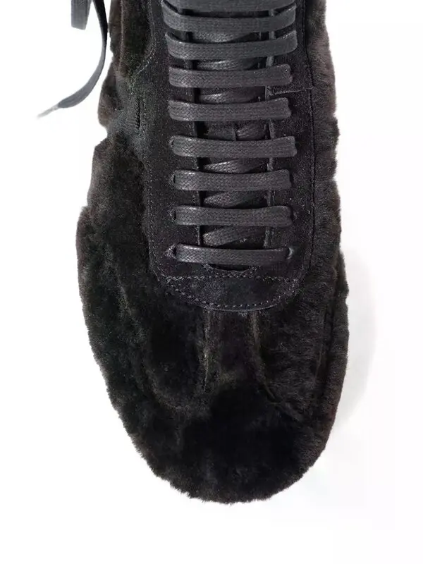 ANN DEMEULEMEESTER Shearling Lace-up Sneakers