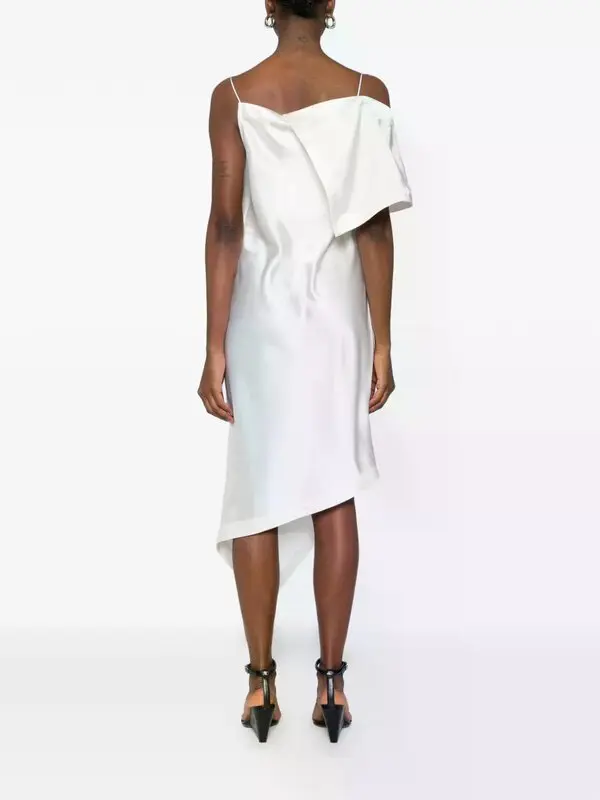 Iro Paris Thiana Asymmetric Midi Dress - White | Editorialist