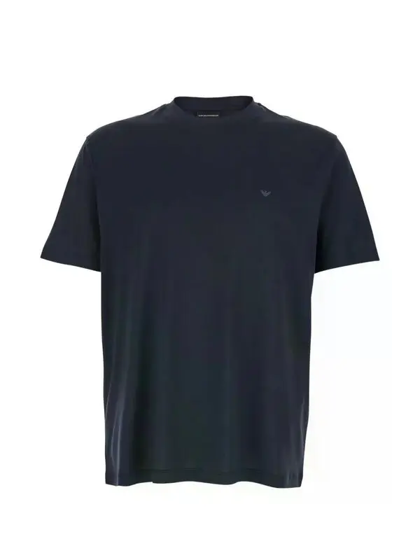 Emporio Armani Logo-embroidered T-shirt - Blue