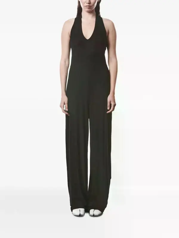 THOM KROM V-neck Sleeveless Jumpsuit - Black