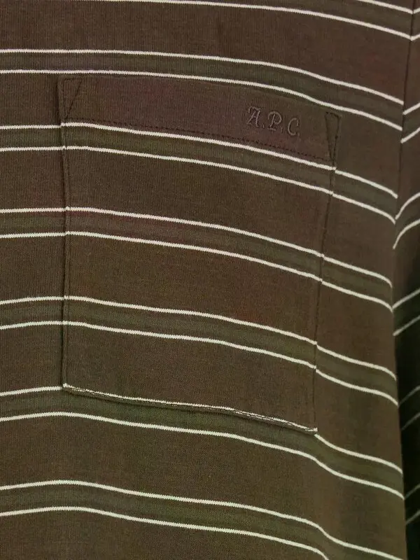 A.p.c. Striped-pattern T-shirt - Brown