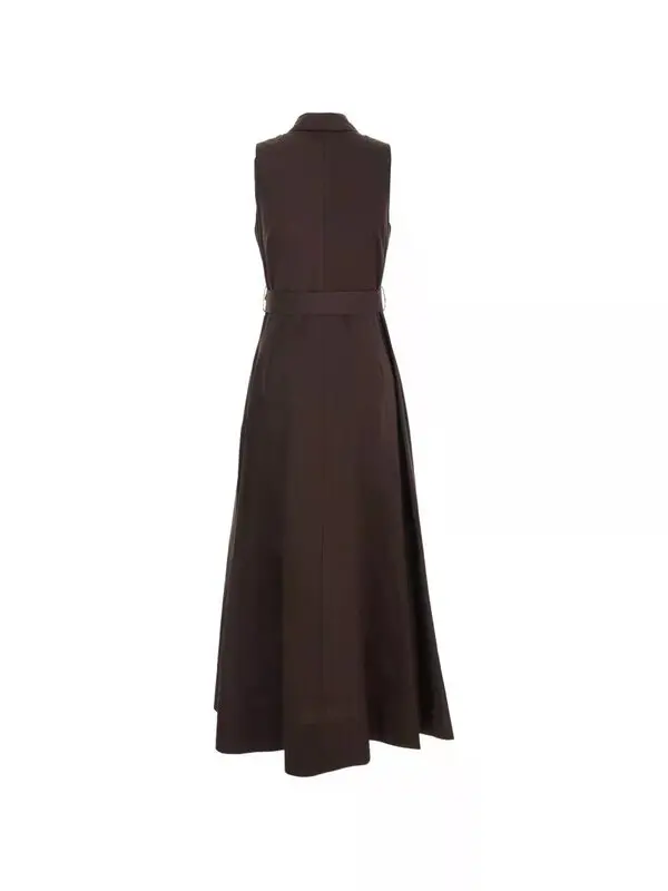 P.a.r.o.s.h Sleeveless Belted Dress - Brown