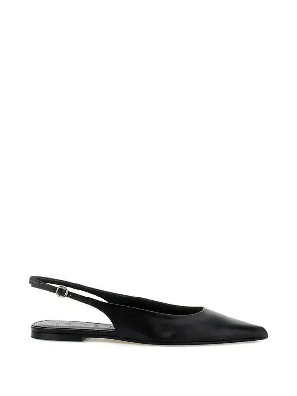AeydĒ Annora Pointed Flat Pumps - Black