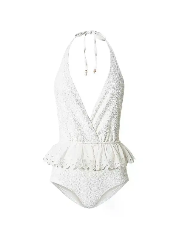 TWINSET Broderie Anglaise One-piece Swimsuit - White
