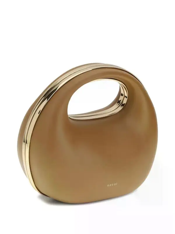 Sacai Round Clutch - Brown