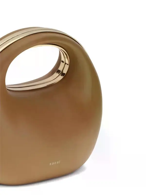 Sacai Round Clutch - Brown
