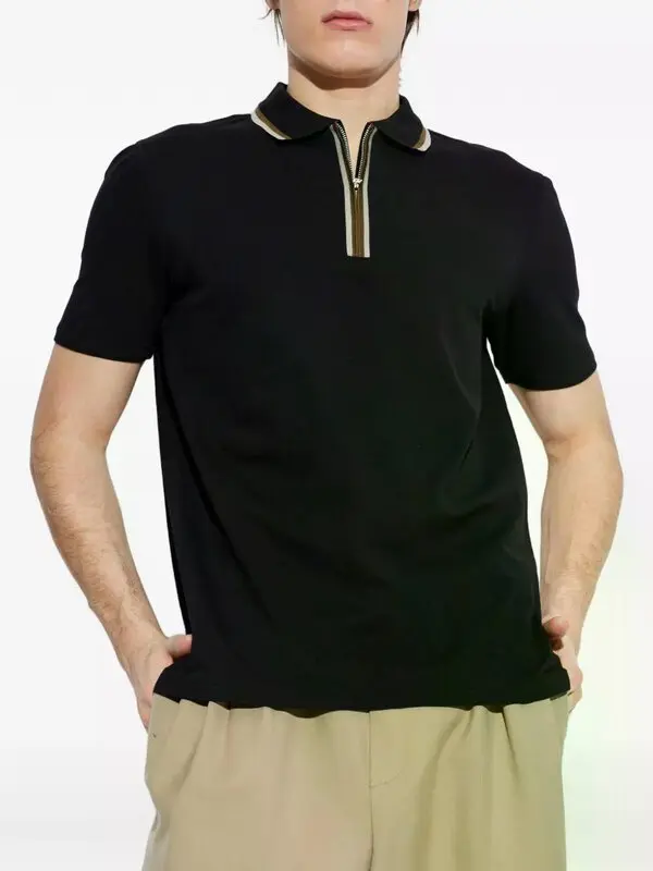 Paul Smith Striped Polo Shirt - Black