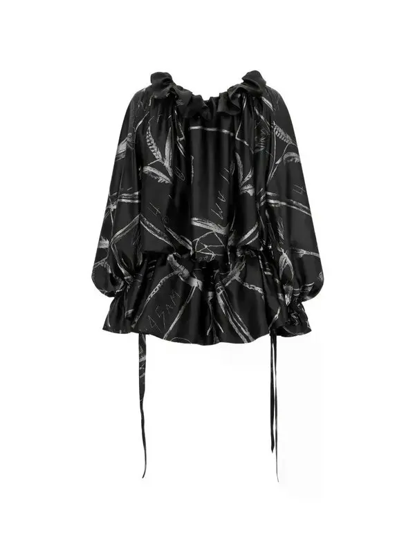 ANN DEMEULEMEESTER Printed Ruffled Mini Dress