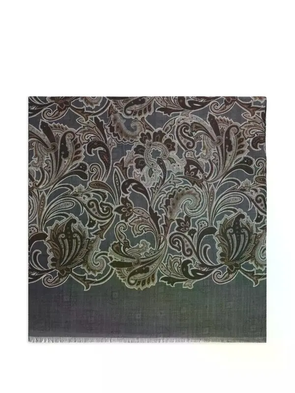 Altea Paisley-print Scarf - Grey