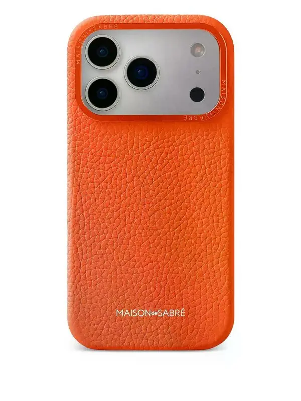 MAISON DE SABRE Leather Iphone 17 Pro Max Phone Case - Orange