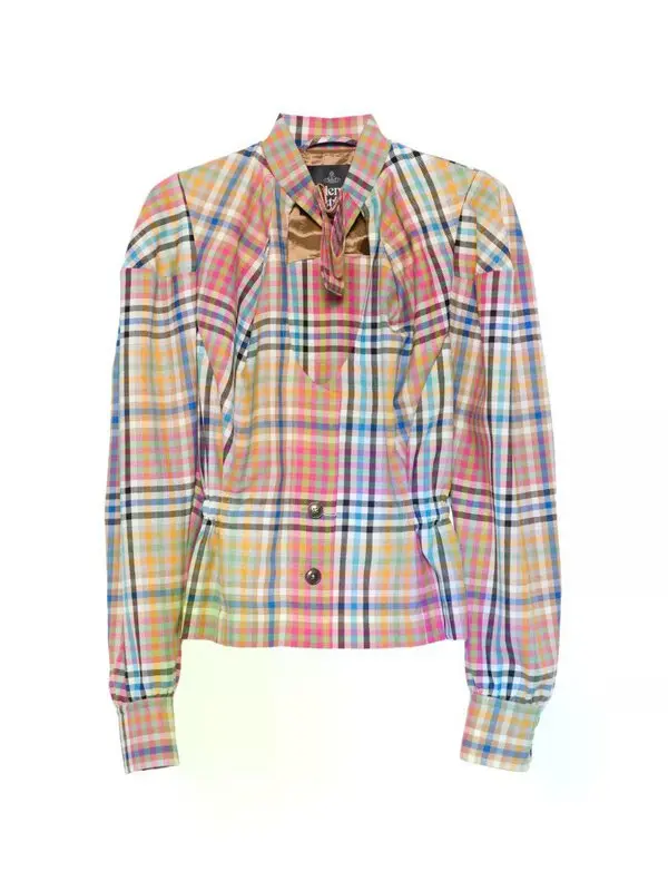 VIVIENNE WESTWOOD Plaid Button Front Top