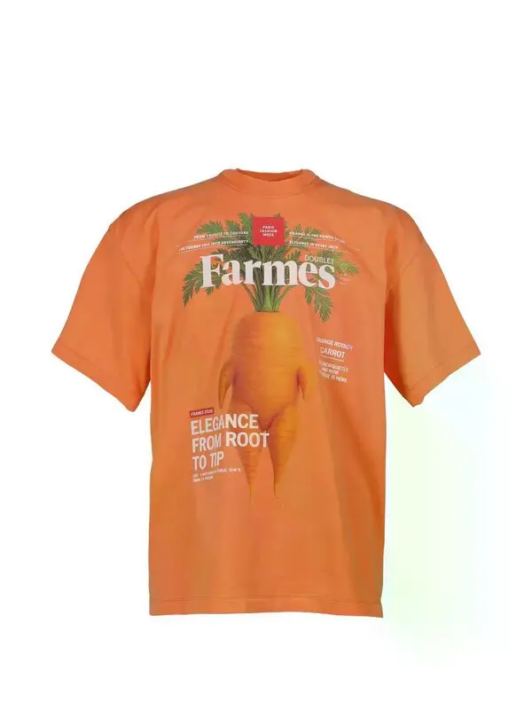 Doublet Farmes Magazine Cover T-Shirt - Orange - 44% Off