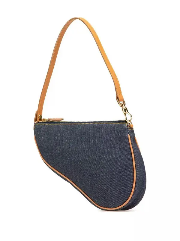Dior 2001 Mini Denim Saddle Pochette - Blue