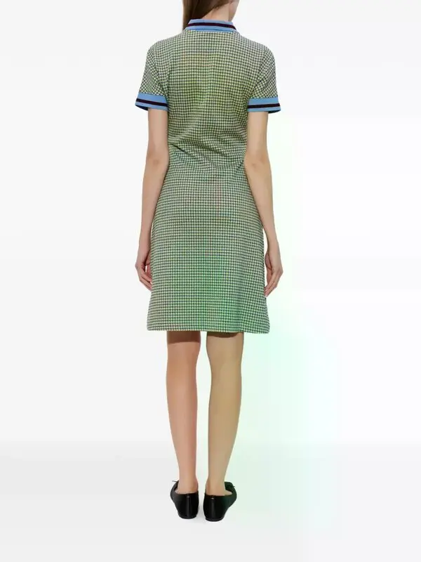 Marni Check Polo-collar Mini Dress