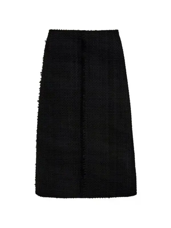 FERRAGAMO Frayed A-line Midi Skirt