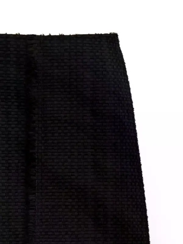 FERRAGAMO Frayed A-line Midi Skirt
