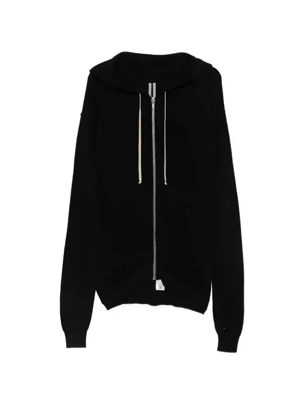 Rick Owens Hooded Zip-up Cardigan - Black