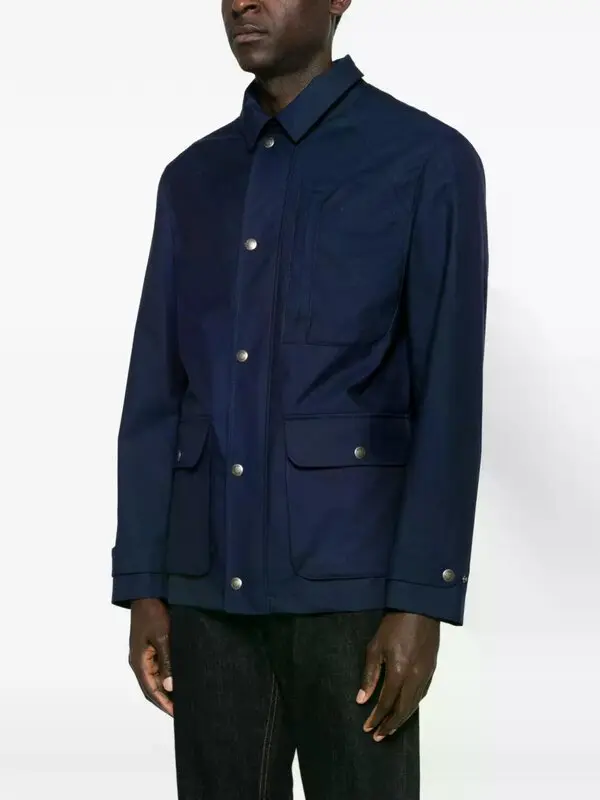 Brunello Cucinelli Flap-pockets Jacket - Blue
