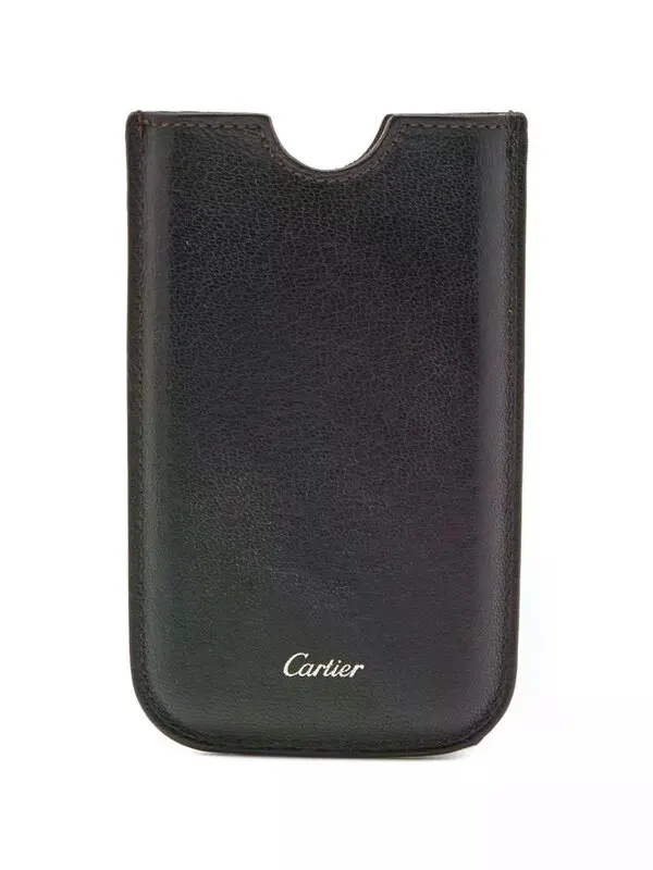 CARTIER Leather Phone Case - Black