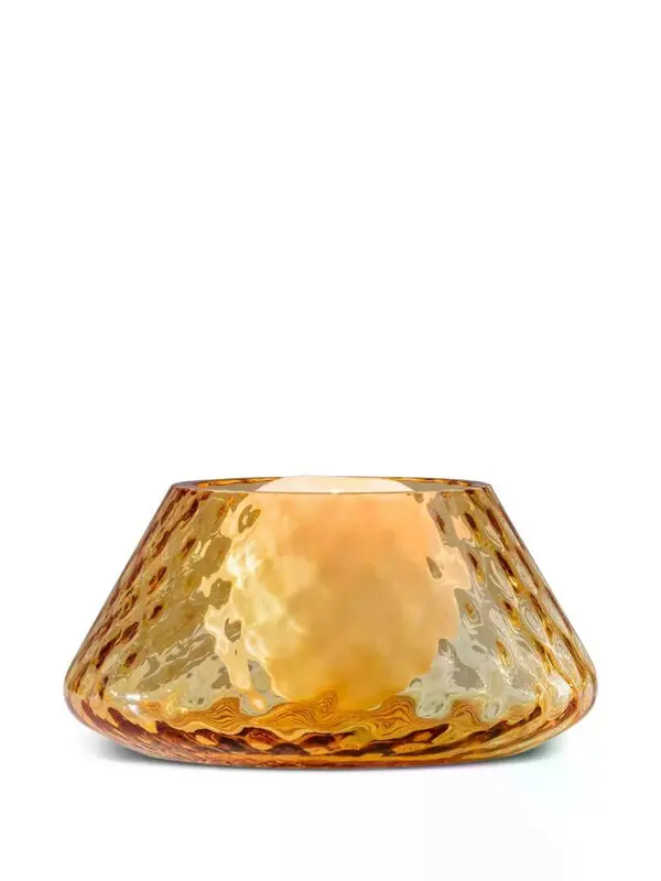 VENINI Lele Textured Candle Holder - Orange