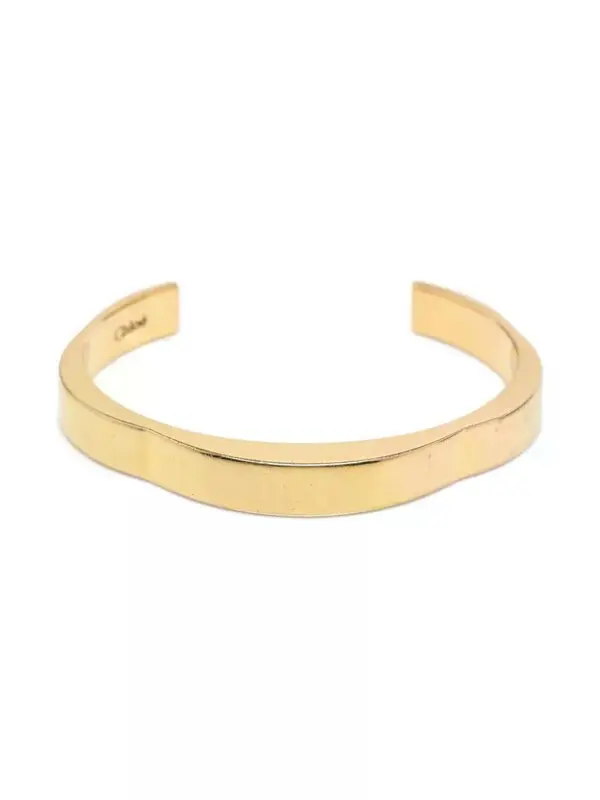 Chloé Logo-engraved Cuff Bracelet - Gold