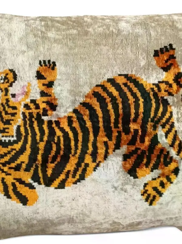 LES-OTTOMANS Tiger-motif Cushion
