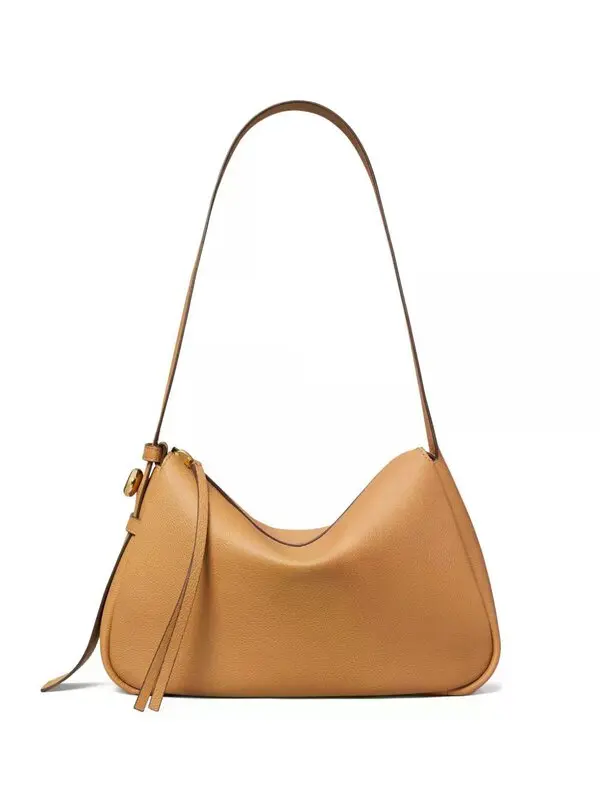 Tory Burch Medium Romy Zip Leather Shoulder Bag - Neutrals