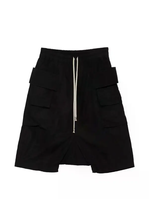 Rick Owens Cretch Cargo-pocket Drawstring Shorts - Black