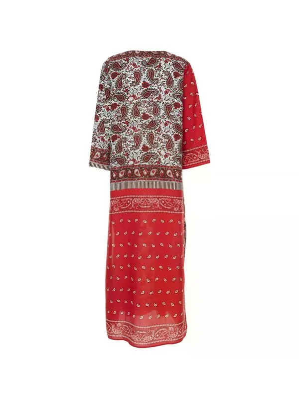 P.a.r.o.s.h Paisley-pattern V-neck Midi Dress