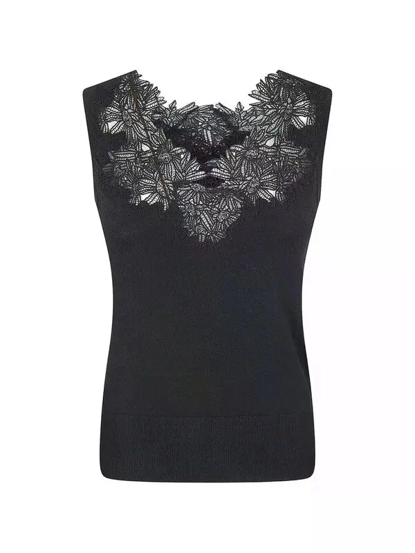 Ermanno Scervino Lace-trimmed Tank Top