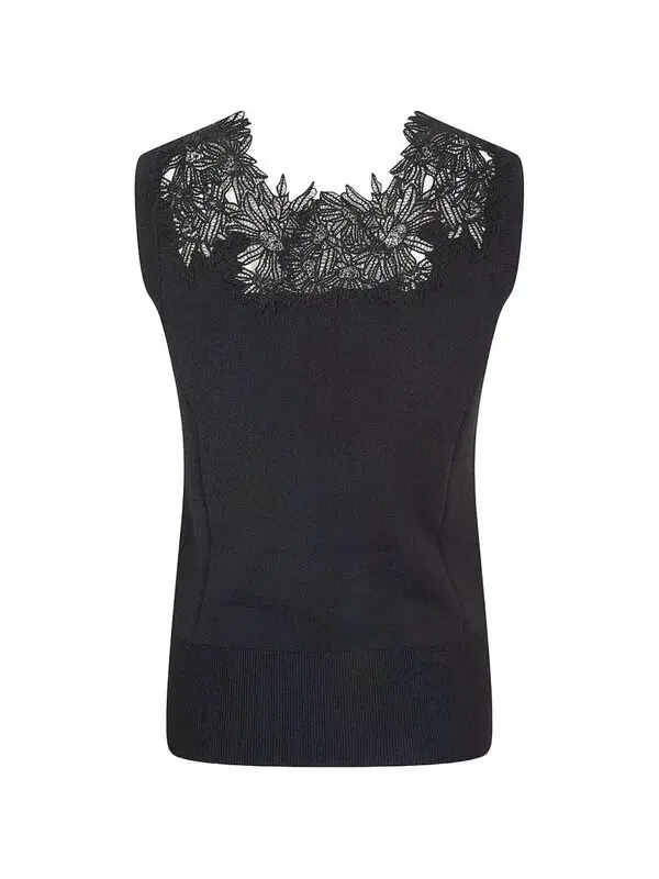 Ermanno Scervino Lace-trimmed Tank Top