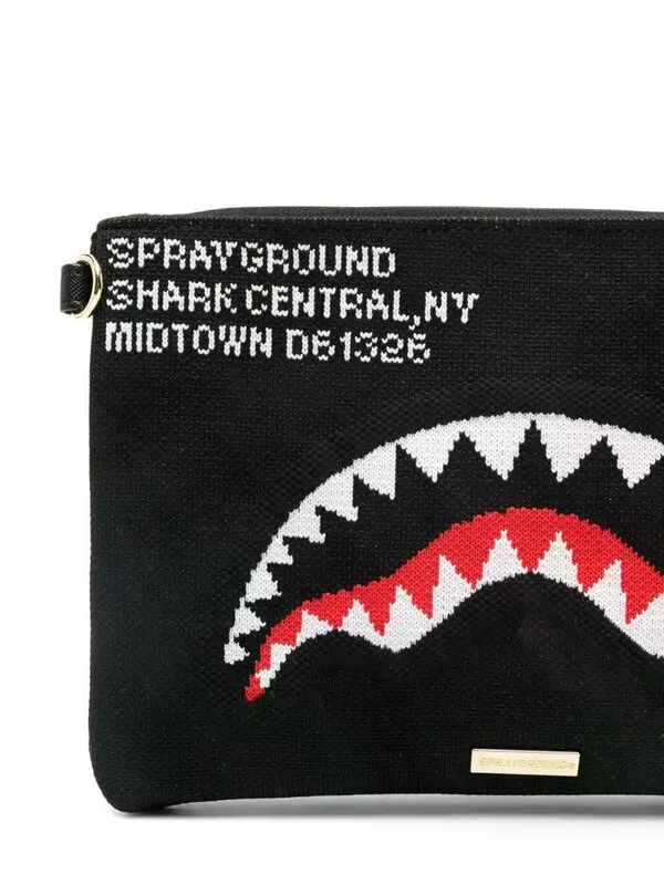 SPRAYGROUND Shark-graphic Clutch