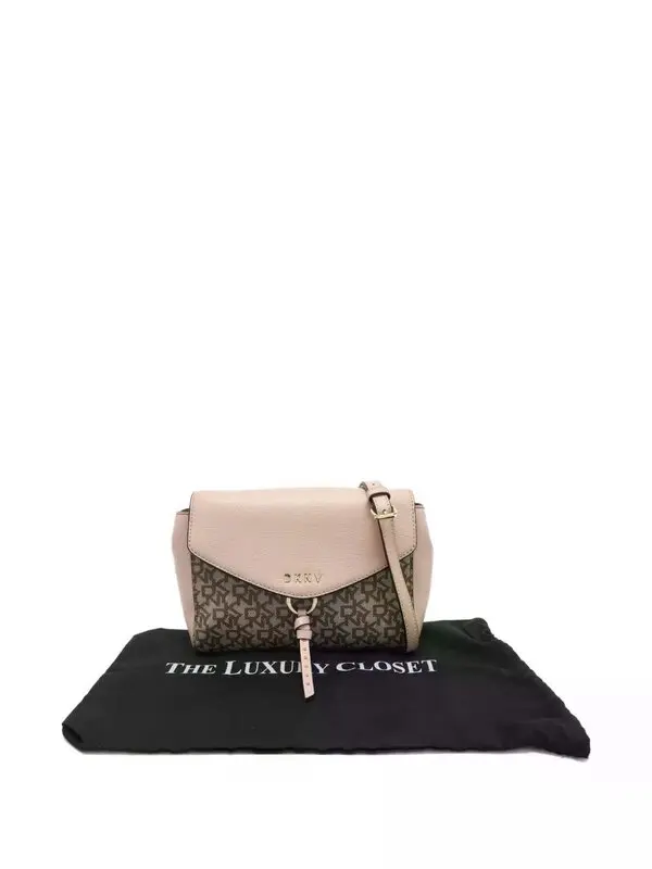 Dkny Monogram Leather Shoulder Bag