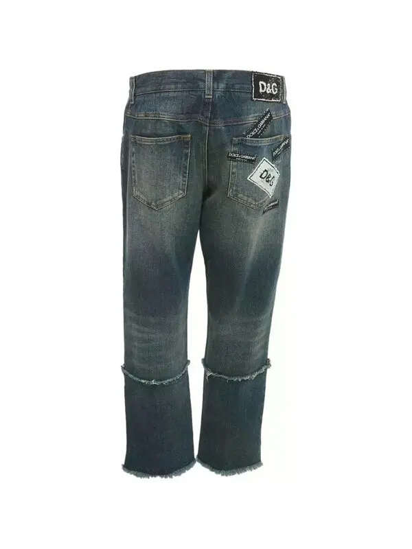 Dolce & Gabbana Distressed Cropped Jeans
